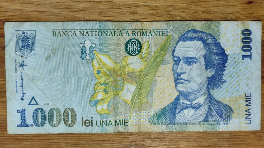 Romania - bancnota de colectie - 1000 lei 1998 - stare buna - Mihai ...