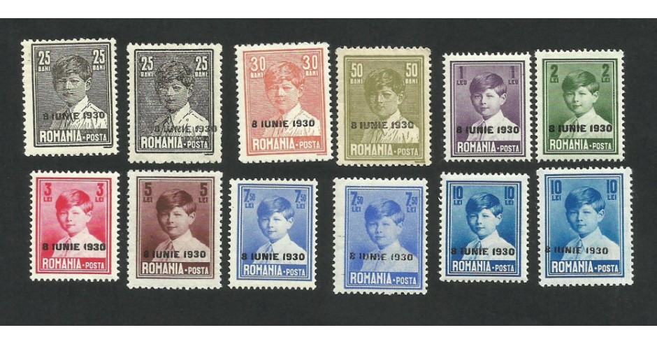 1930 MIHAI I Supratipar 8 IUNIE 1930 MNH / MLH -- unele cu expertiza, Regi, Nestampilat | Okazii.ro