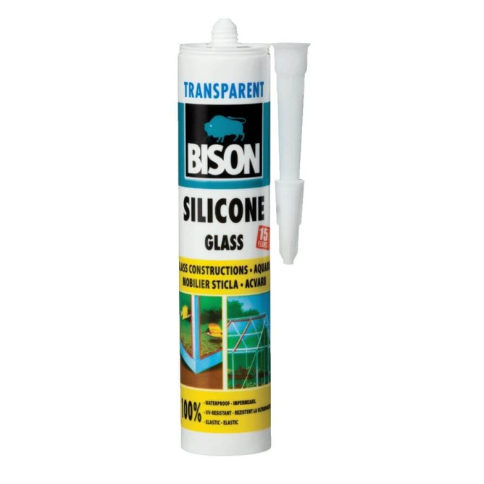 Silicon Sticla Bison, 280 ml, Transparent, Mastic Etanseizant Ideal ...