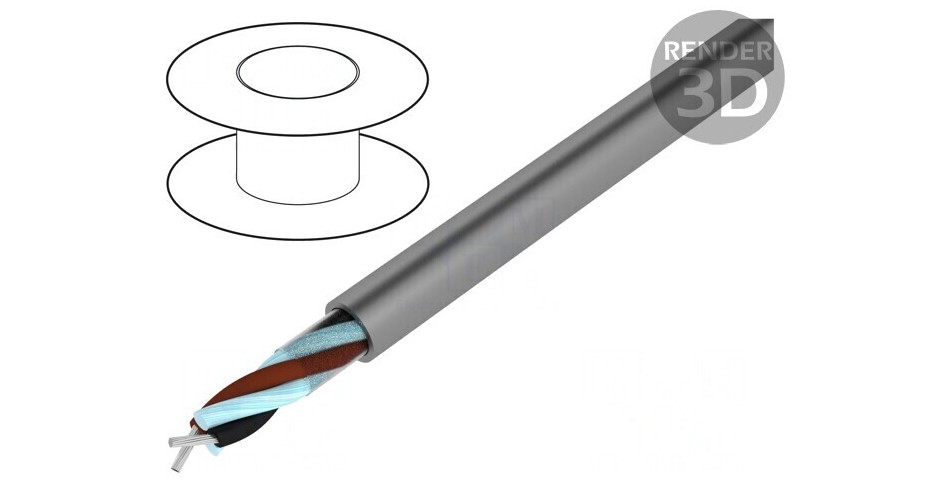 Cablu neecranat Pro-Tekt 2x24AWG 50m 300V Cu litat | Okazii.ro