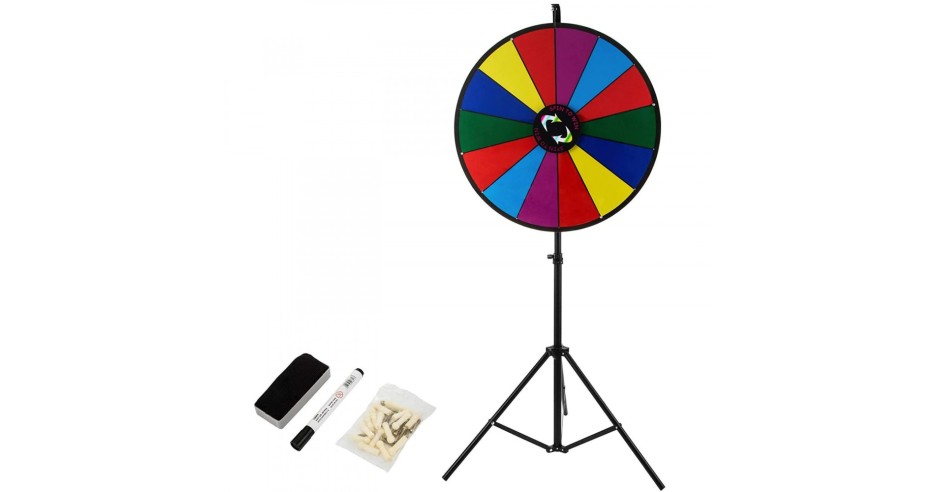 Joc de masa roata norocului, 14 subiecte, cu trepied, reglabila pe ...