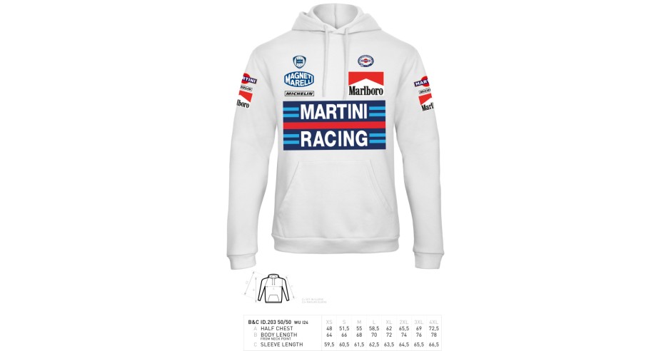 Hanorac Formula 1 Martini Racing fani F1 idee cadou alb | arhiva Okazii.ro