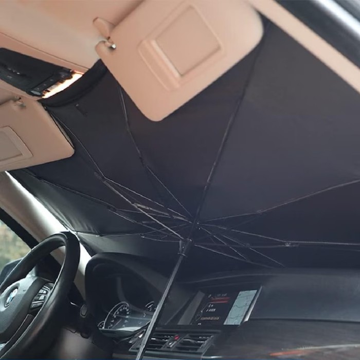 Parasolar Auto de Tip Umbrela cu Izolatie Termica Reflectie Raze UV si ...