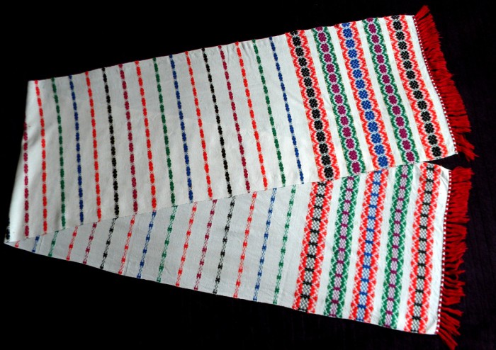 Stergar traditional tesut, motive populare romanesti, artizanat vintage ...