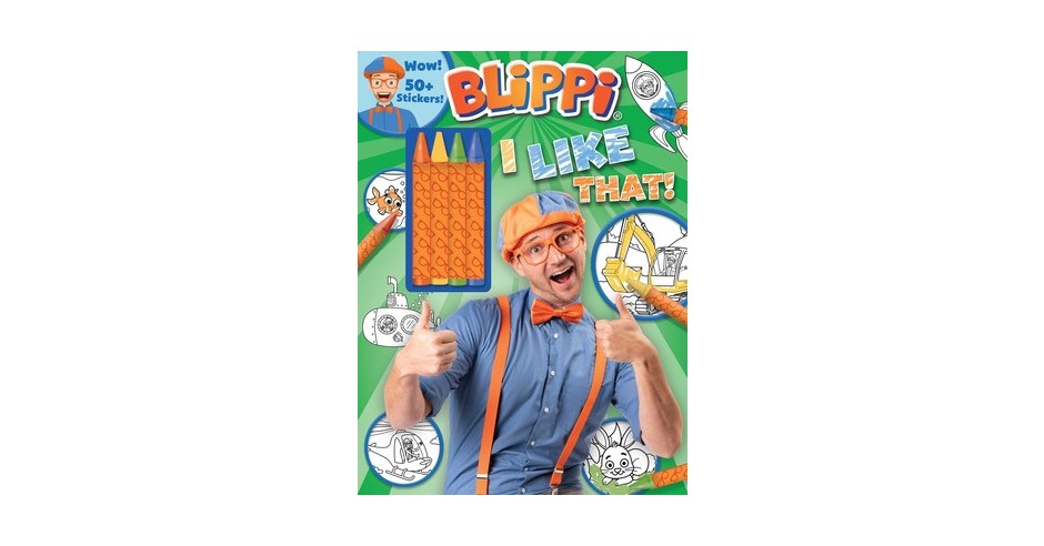 Blippi I Like That Coloring Book With Crayons Blippi Coloring Book