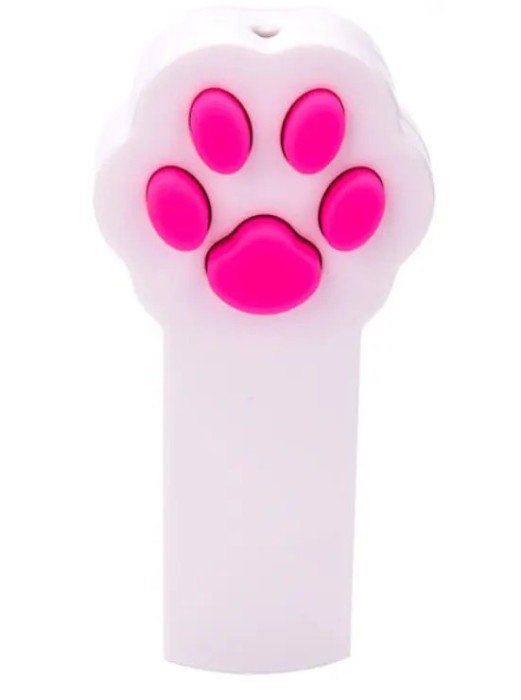 Jucarie laser pentru pisici, forma de labuta, interactiva, alb | Okazii.ro