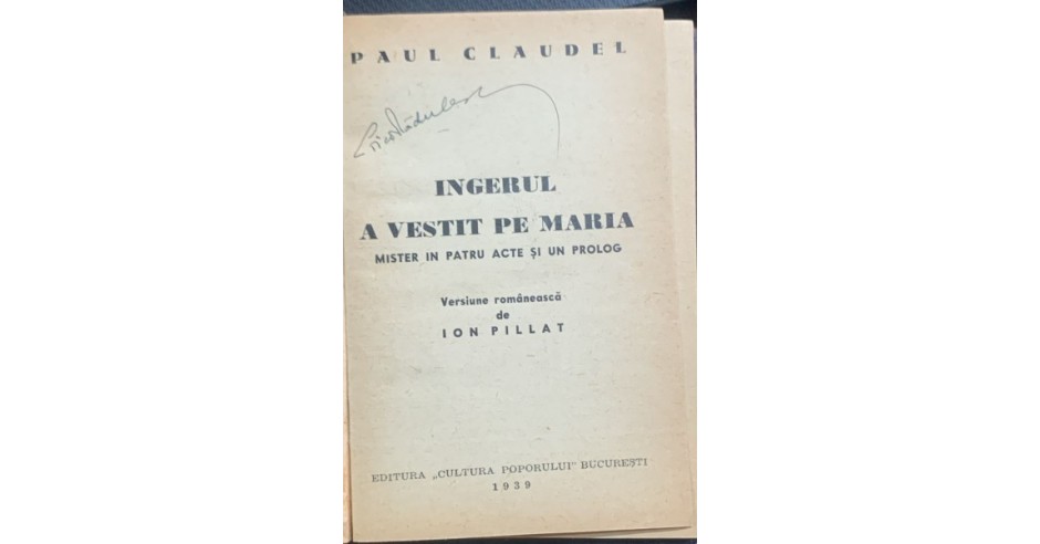 Ingerul a vestit pe Maria- Paul Claudel | Okazii.ro