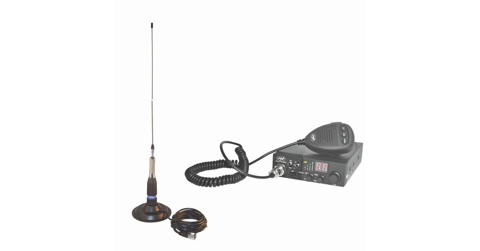 Kit Statie radio CB PNI ESCORT HP 8000L ASQ + Antena CB PNI ML160 cu ...