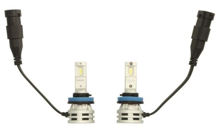 Set 2 Buc Bec Led Philips H11 12/24V 24W Ultinon Essential LED gen2 Alb ...