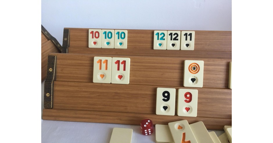 Joc Remi Remy de LUX Star Okey. Table grele din lemn masiv lacuit. NOU ...