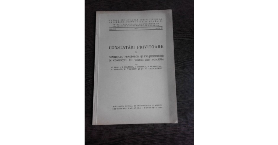 CONSTATARI PRIVITOARE LA CONTROLUL FRAUDELOR SI AL FALSIFICARILOR IN ...