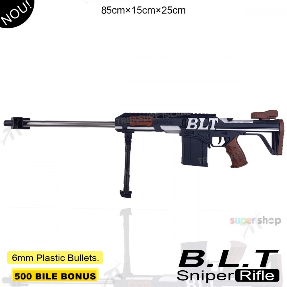 PUSCA SNIPER CU BILE 6MM,CELEBRUL SNIPER BLT,MASOARA 85CM,500 BILE ...