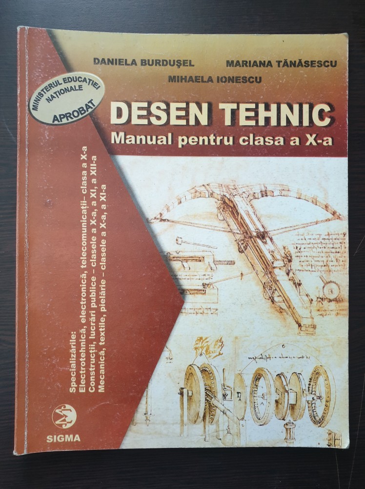 DESEN TEHNIC MANUAL PENTRU CLASA A X-A - Burdusel, Tanasescu, Ionescu ...