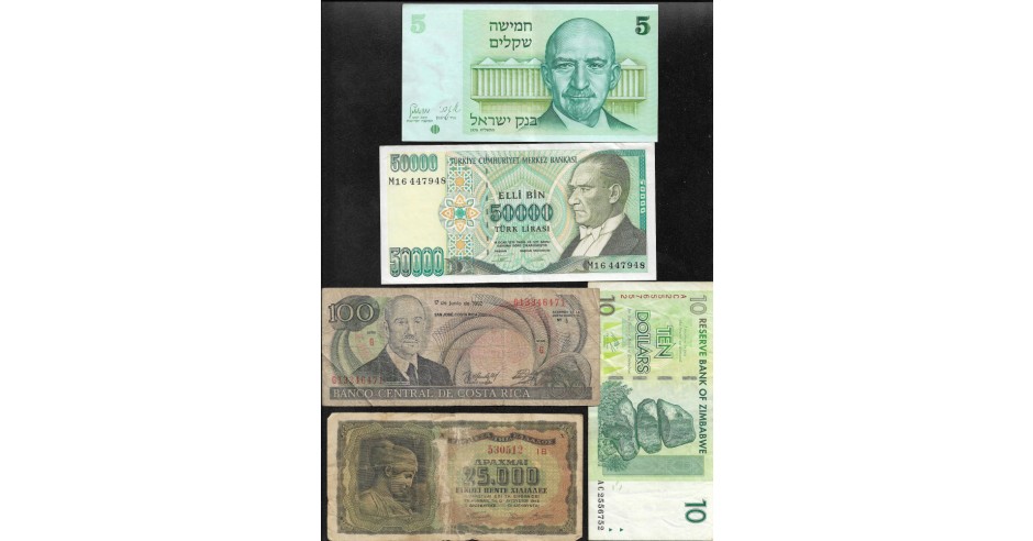 Set #50 15 bancnote de colectie (cele din imagini), Asia | Okazii.ro