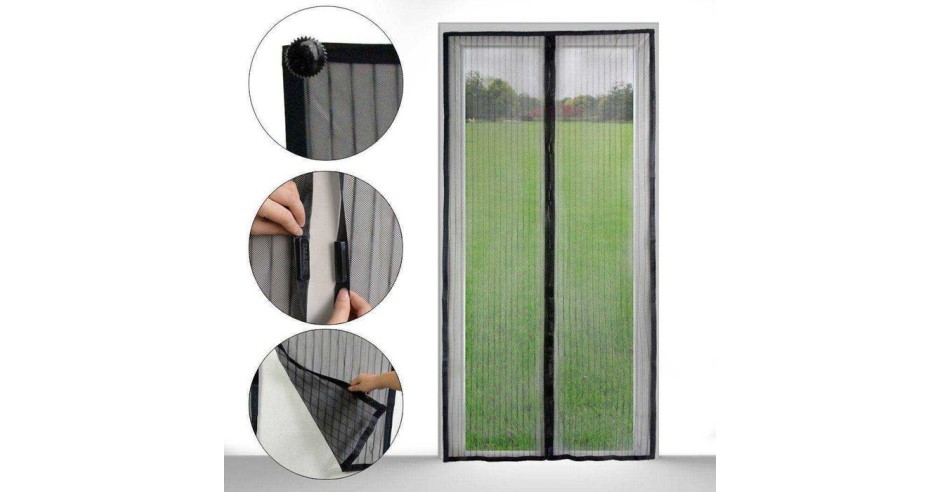 Perdea Magnetica Anti Insecte Tantari Neagra, Plasa Protectie Usi ...
