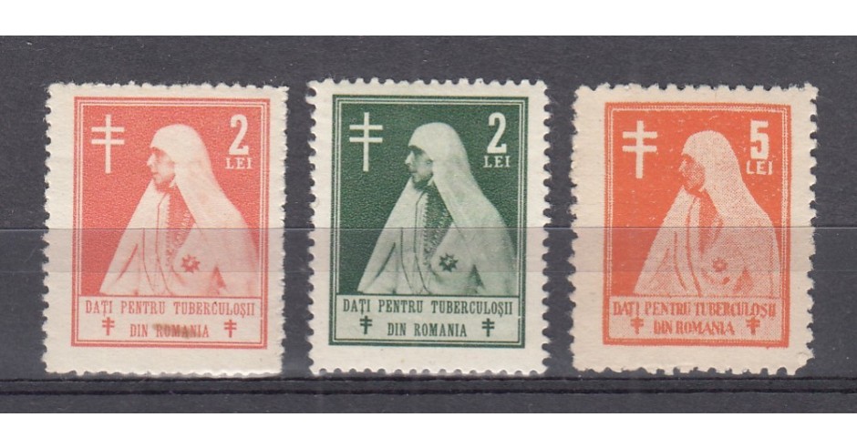 ROMANIA 1928 TIMBRE DE AJUTOR SI ASISTENTA SOCIALA REGINA MARIA DATI ...