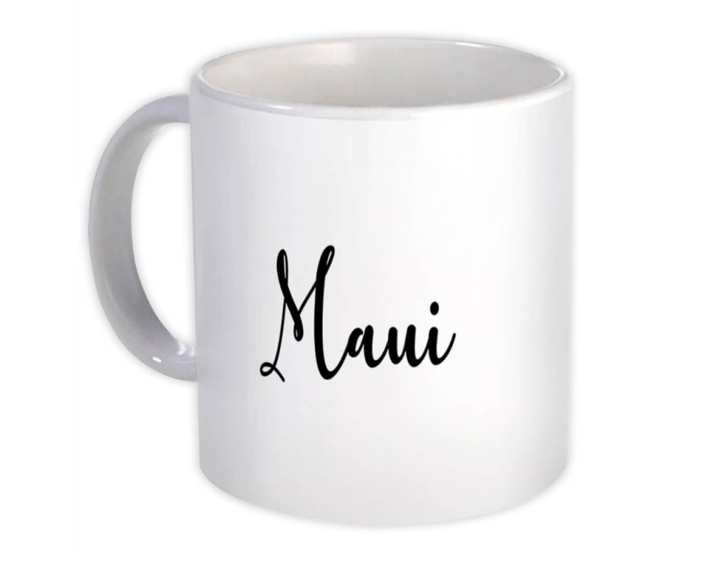 Maui : Cadou Halba : Cursive Cursive Suvenir Tara SUA Plaja Tropical ...