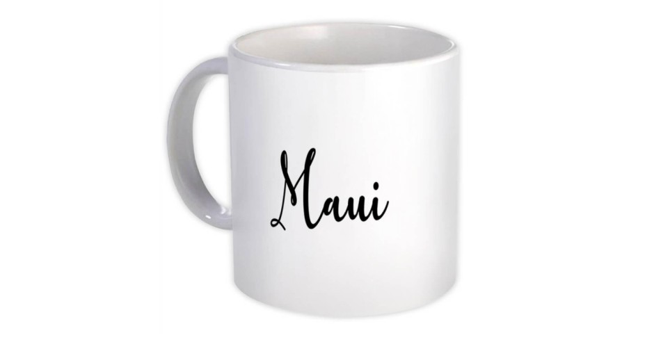 Maui : Cadou Halba : Cursive Cursive Suvenir Tara SUA Plaja Tropical ...