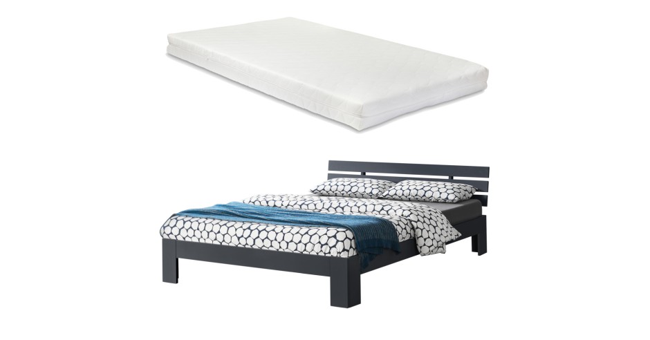 [en.casa]? Rama pat lemn de brad Ardezia cu gratar pat, en.casa, 214 x ...