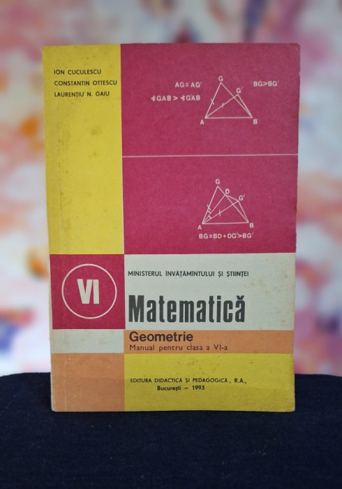 Carte - Matematica, geometrie manual pentru clasa a VI- a - Ion ...