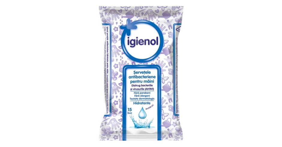 Servetele Dezinfectante Igienol, 15 Servetele/Pachet, Servetele Umede ...