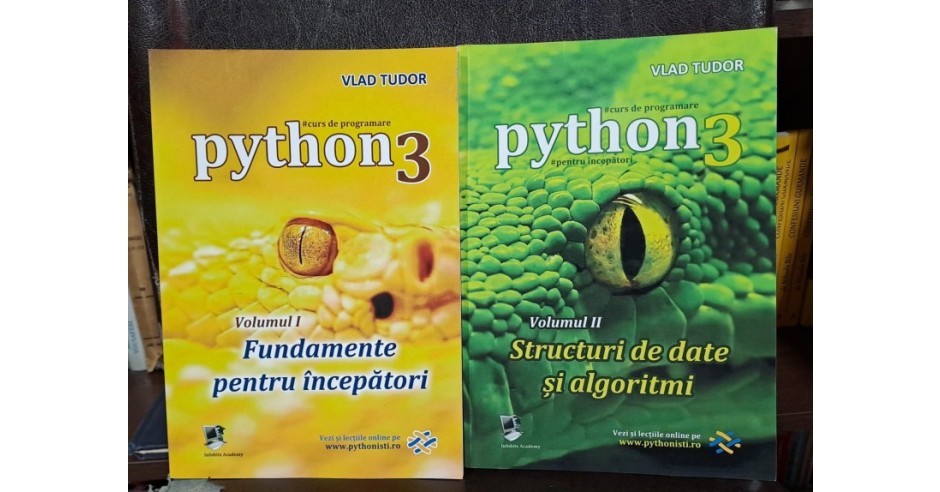 Curs de programare Python 3 pentru incepatori - Vlad Tudor 2 volume | arhiva Okazii.ro