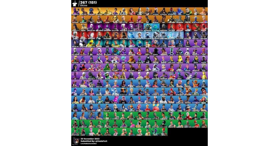 Cont og Fortnite 267 skins - 13,500 vb Discord - selldocks | arhiva ...