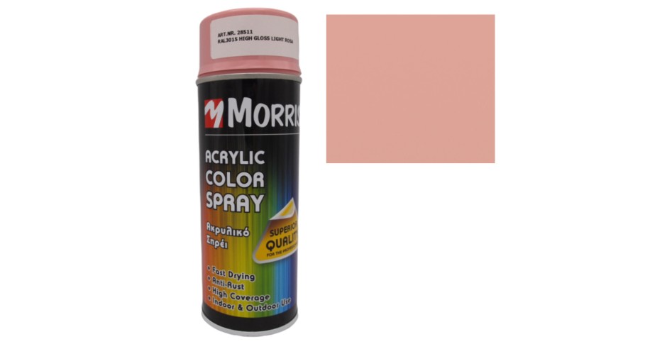 Spray vopsea roz deschis, RAL 3015, lucioasa, Morris, 400 ml, acrilica ...
