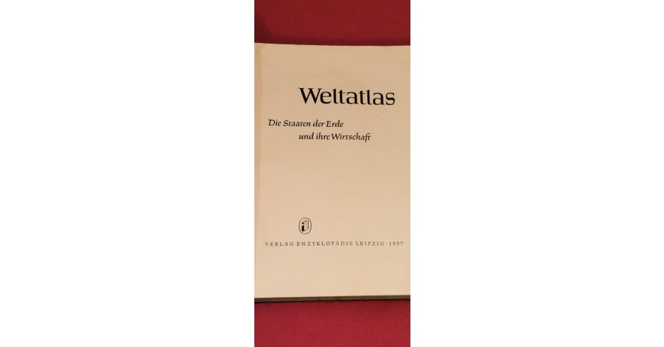 - WELTATLAS / ATLAS UNIVERSAL ( vechime 80 ani ) - AN 1957 105 pagini cu harti | Okazii.ro