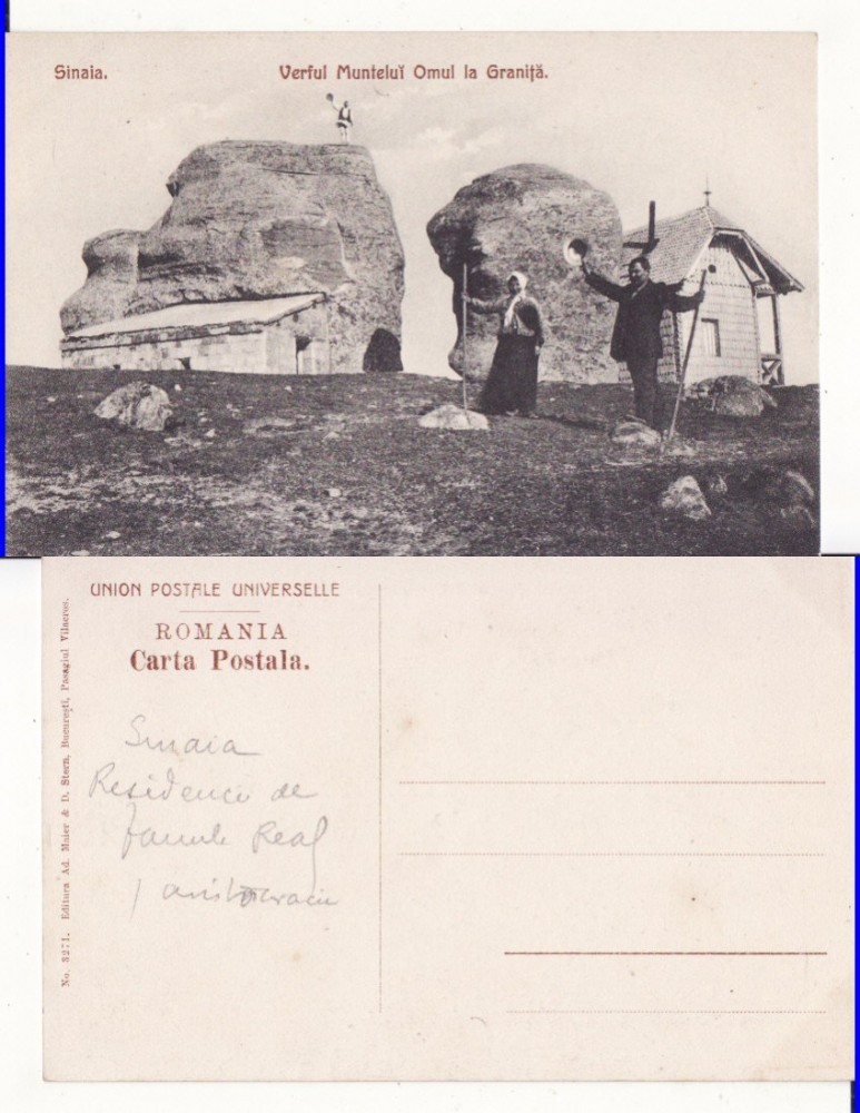Bucegi, Varful Omul -Granita, vama, Babele-rara, Necirculata, Printata ...