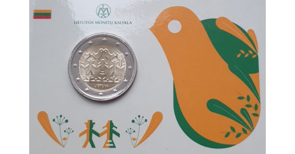 2 euro 2018 Lituania, Song and Dance Celebration, Coincard, Brilliant ...