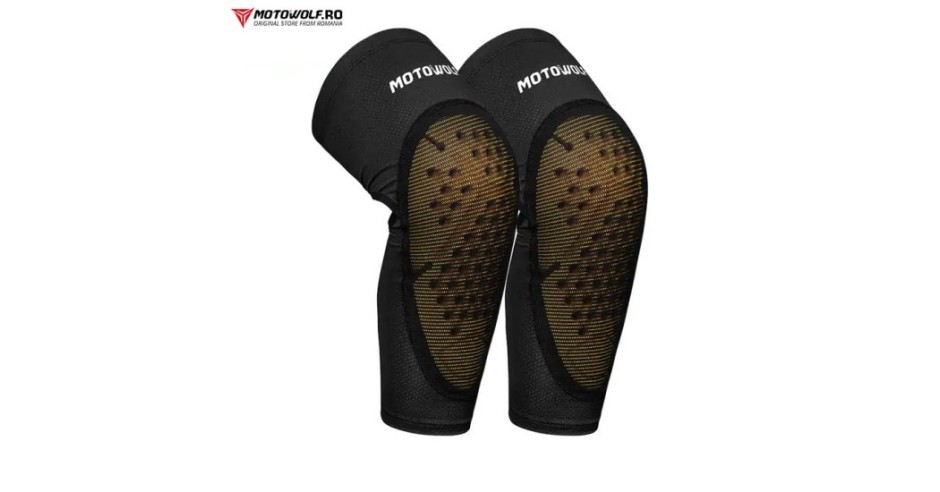 Genunchiere Moto/ATV/Bicicletă MOTOWOLF cu Protecții moi Certificate CE ...