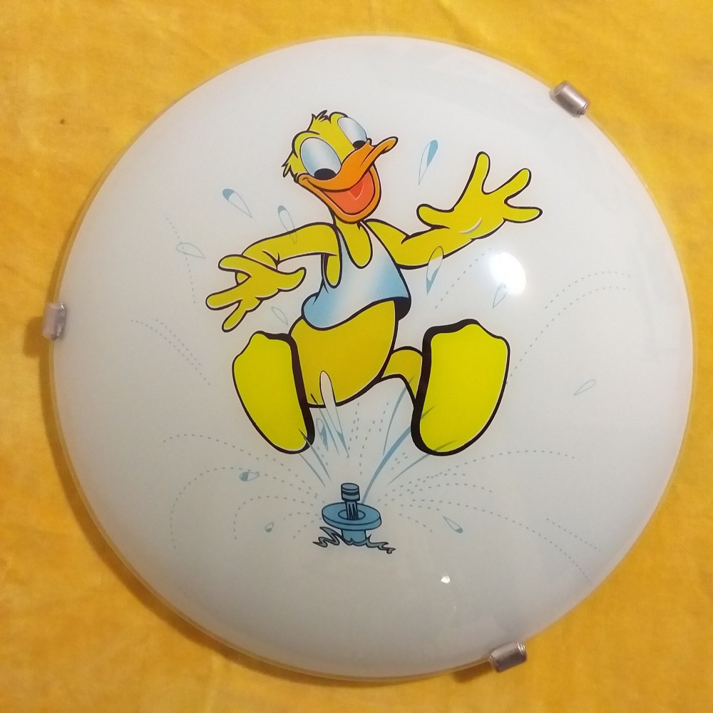 plafoniera cu abajur sticla 40cm, e27 x2 - lampa aplica Donald, camera ...