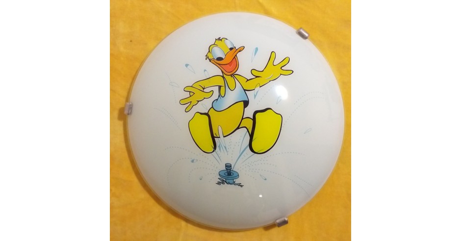 plafoniera cu abajur sticla 40cm, e27 x2 - lampa aplica Donald, camera ...