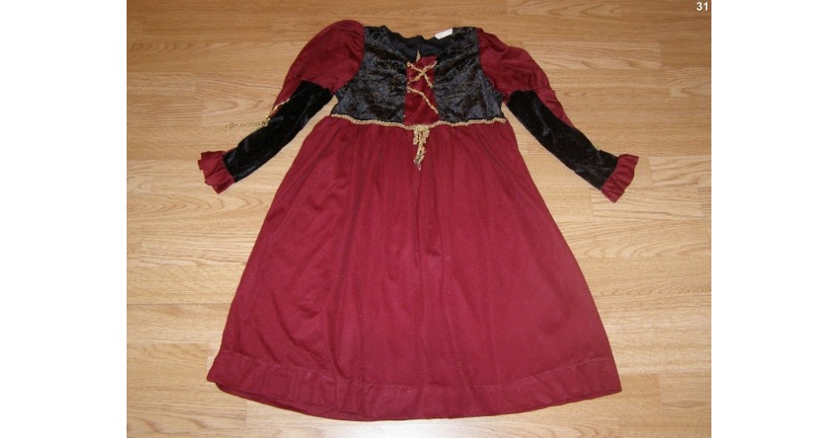 costum carnaval serbare rochie medievala regina contesa pentru copii de ...