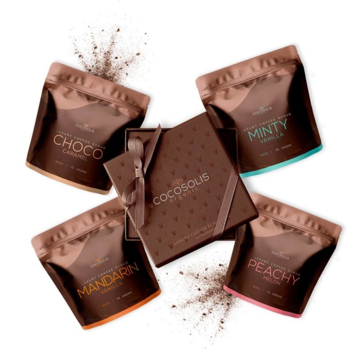 COCOSOLIS Luxury Coffee Scrub BOX - 280g (4 x 70 g) | Okazii.ro