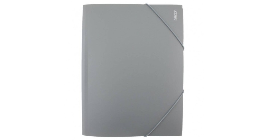 Mapa Plastic cu Elastic A4 DACO, 500 MIC, Gri, Mape din Plastic, Mape ...