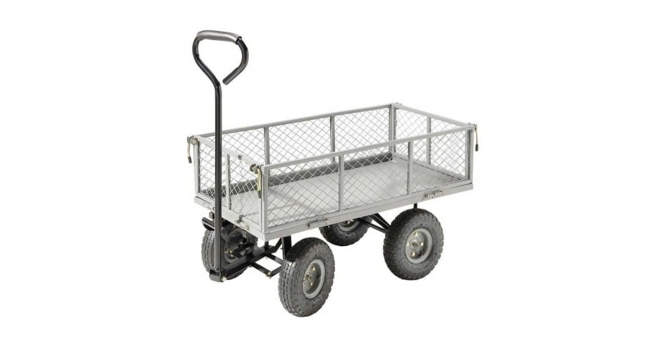 Carucior basculabil de curte,gradina,cadru metalic,roti pneumatice ...