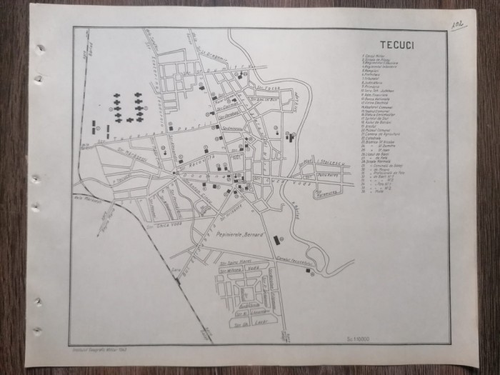Harta Tecuci 1943 | Okazii.ro