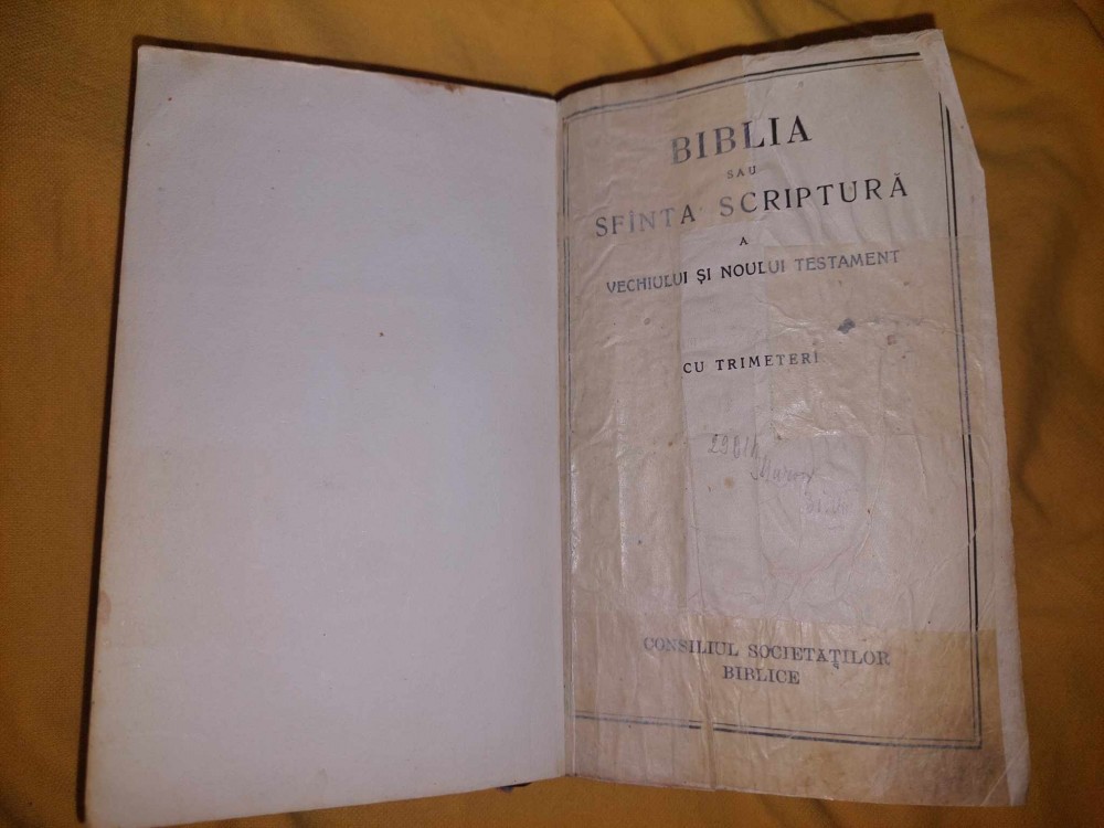 Biblia Veche - Sfânta Scriptură: Vechiul și Noul Testament. Carte ...