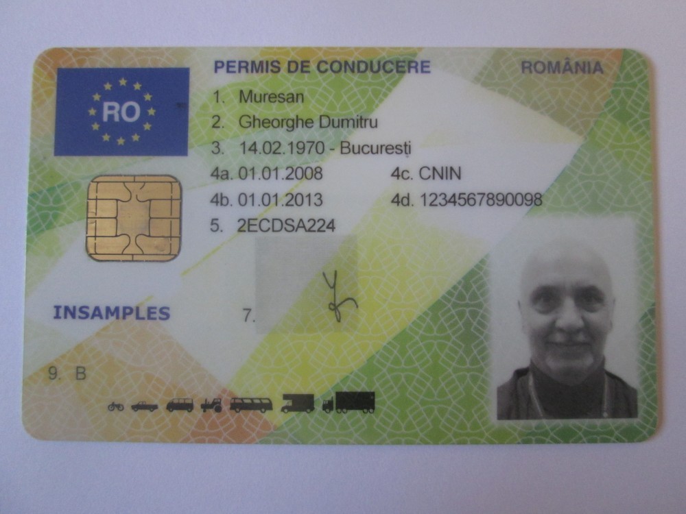 Rar! Proba/mostra permis romanesc de conducere cu cip | arhiva Okazii.ro