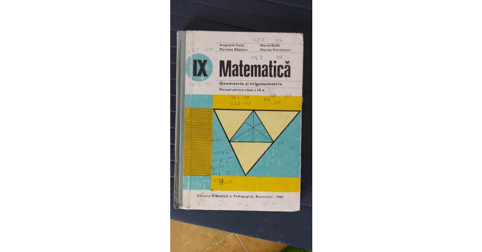 MATEMATICA GEOMETRIE SI TRIGONOMETRIE CLASA A IX A COTA RADUTIU ...