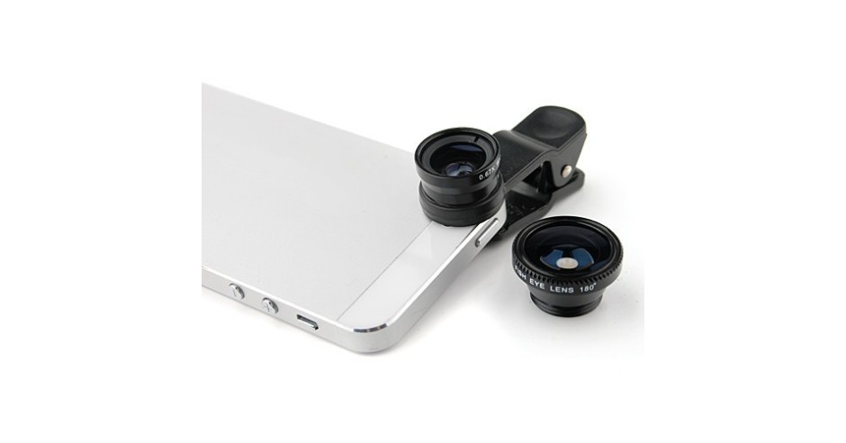 Set 3 Lentile cu Clips Camera Foto Smartphone Macro, Fish Eye, Wide ...