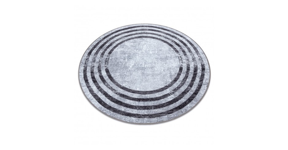 MIRO 51231.806 cerc covor lavabil Linii anti-alunecare - gri / negru ...