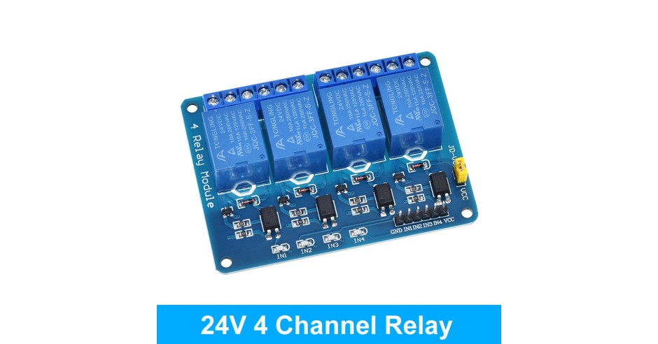 Modul Releu 4 Canale Arduino 24v Optocuplor Ttl Logic Relay Relee