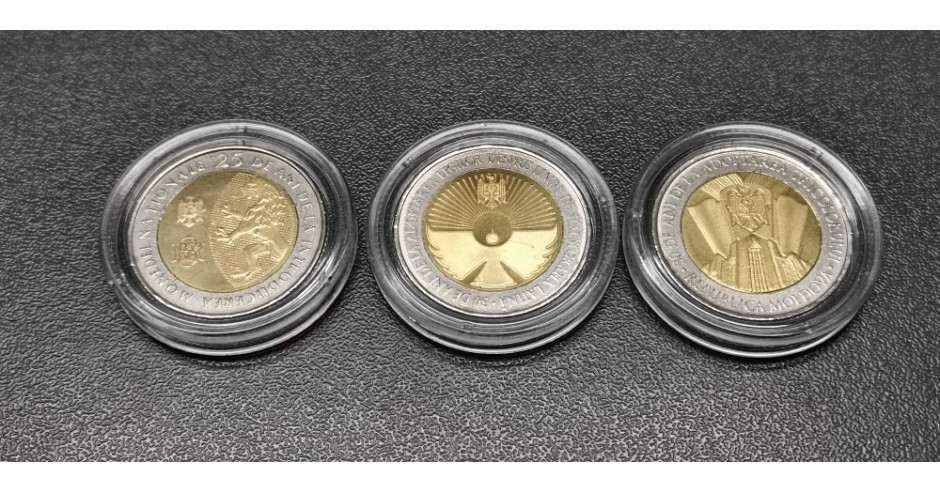 Moldova set monede comemorative 10 lei 2018 2019 2020 UNC | arhiva ...