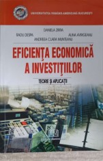 EFICIENTA ECONOMICA A INVESTITIILOR. TEORIE SI APLICATII-DANIELA ZIRRA ...
