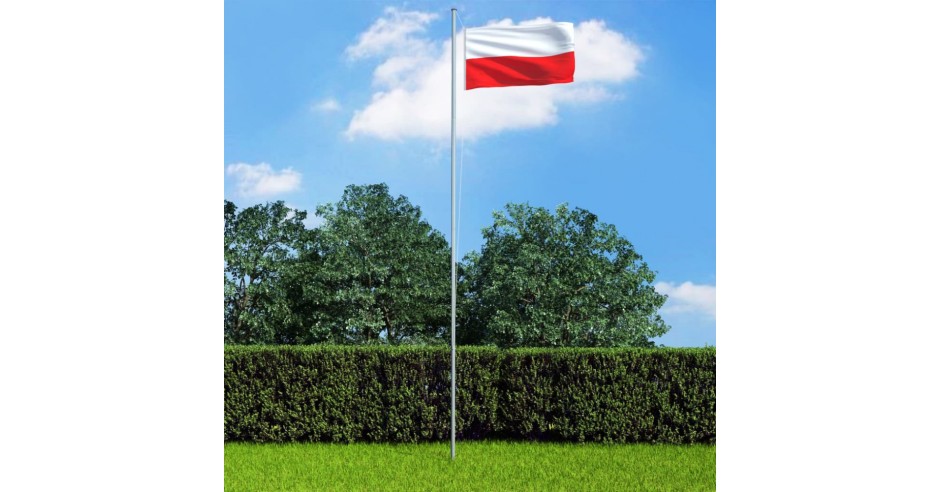 Drapel Polonia si stalp din aluminiu 6,2 m | arhiva Okazii.ro