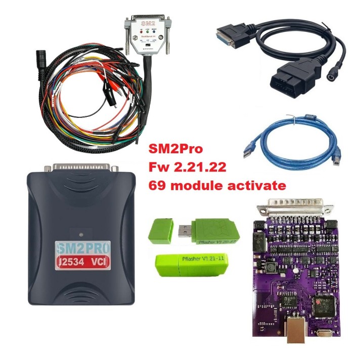 Scanmatik 2 Pro J2534 69 module Eeprom Bench Flash FW 2.21.22 PCM Flash ...