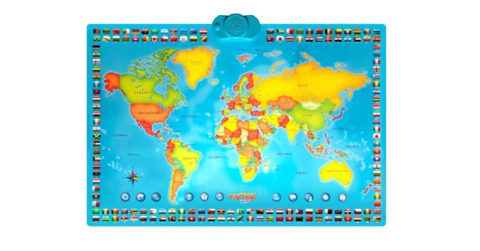 Harta interactiva a lumii bilingv RO-EN | arhiva Okazii.ro